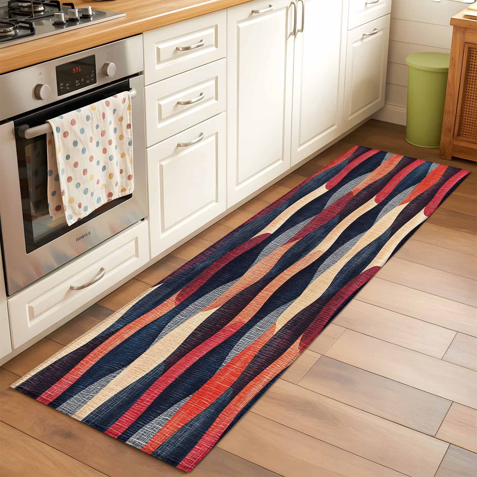 2'x6' Rug Runners for Hallways Kitchen, Red Orange Blue Non Slip ...