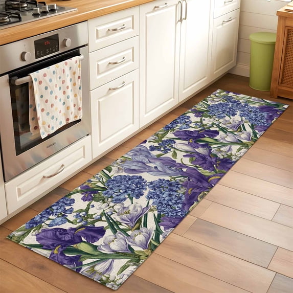 2'x6' Rug Runners for Hallways Kitchen, Spring Flowers Non Slip ...