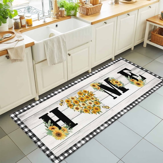 2'x6' Rug Runners for Hallways Kitchen, Spring Sunflowers Non Slip ...