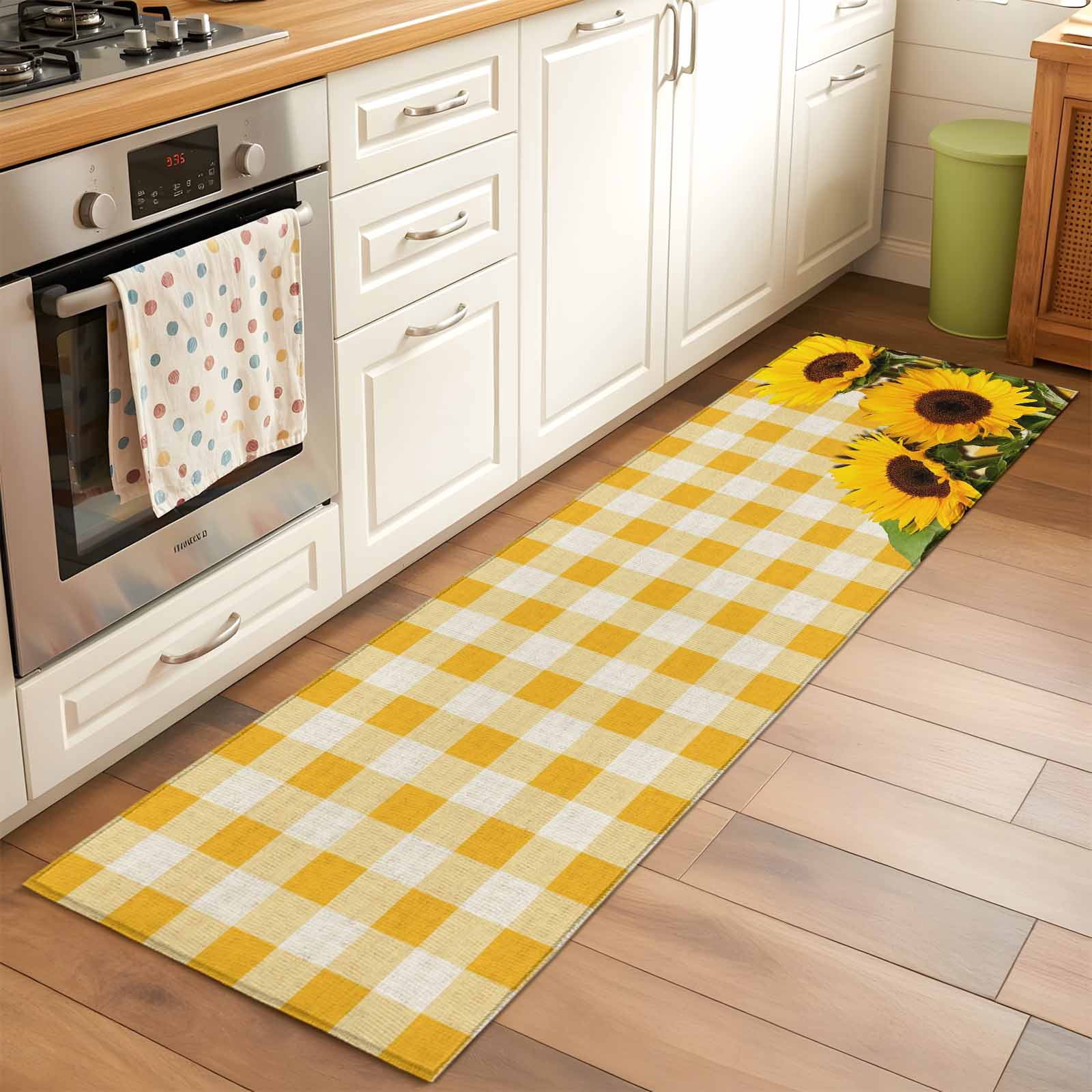 2'x6' Rug Runners for Hallways Kitchen, Spring Sunflowers Non Slip ...