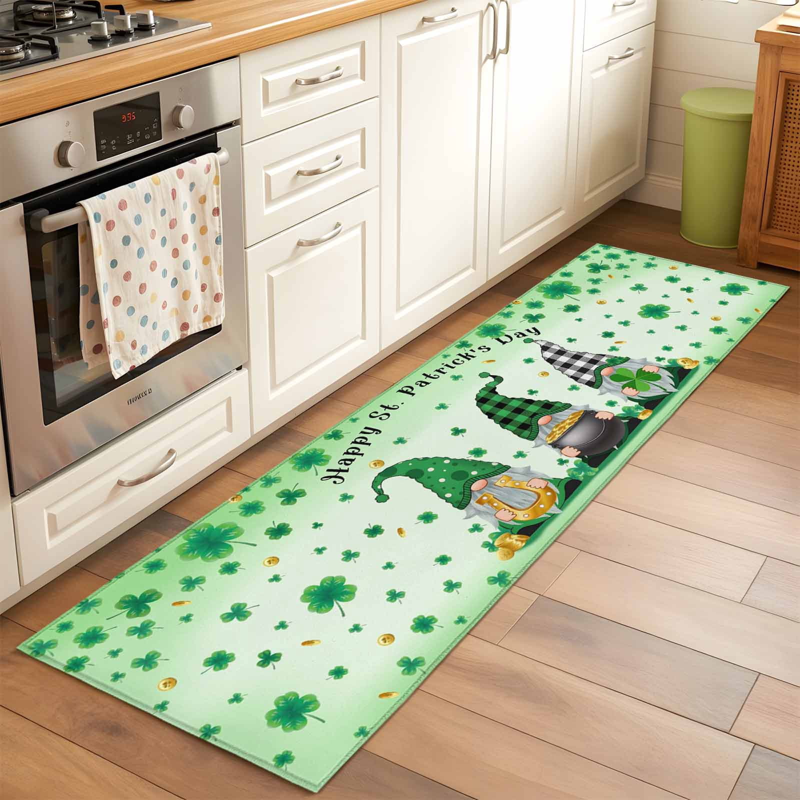 2'x6' Rug Runners for Hallways Kitchen, St. Patrick's Day Non Slip ...