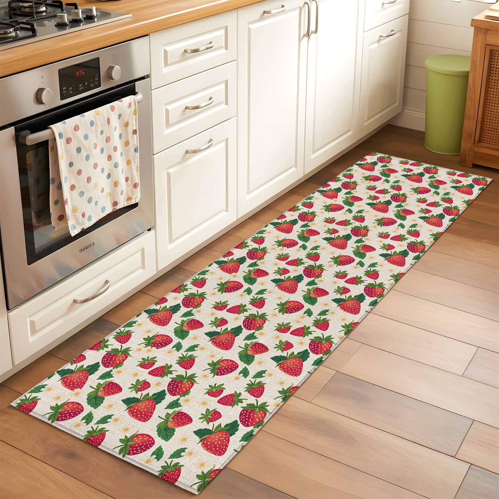 2'x6' Rug Runners for Hallways Kitchen, Strawberry Rustic Non Slip ...