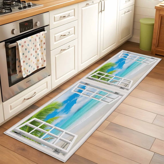 2'x6' Rug Runners for Hallways Kitchen, Summer Beach Non Slip Entryway ...
