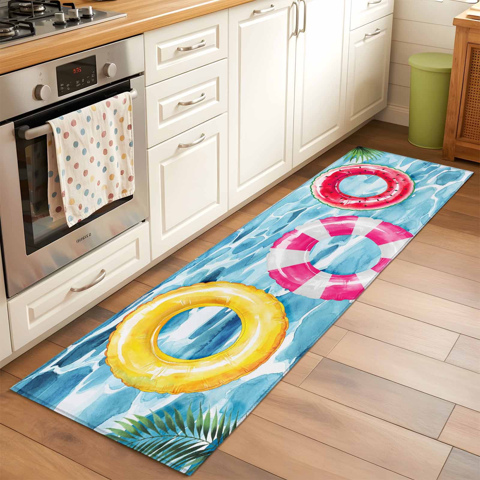 2'x6' Rug Runners for Hallways Kitchen, Summer Blue Pool Non Slip ...