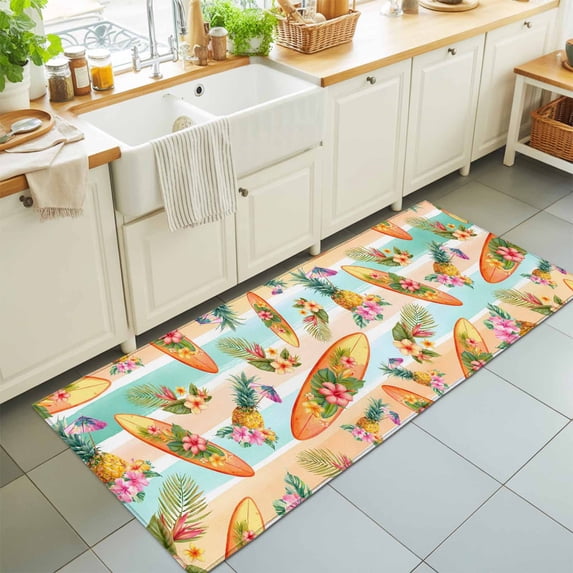 2'x6' Rug Runners for Hallways Kitchen, Summer Surfboard Non Slip ...