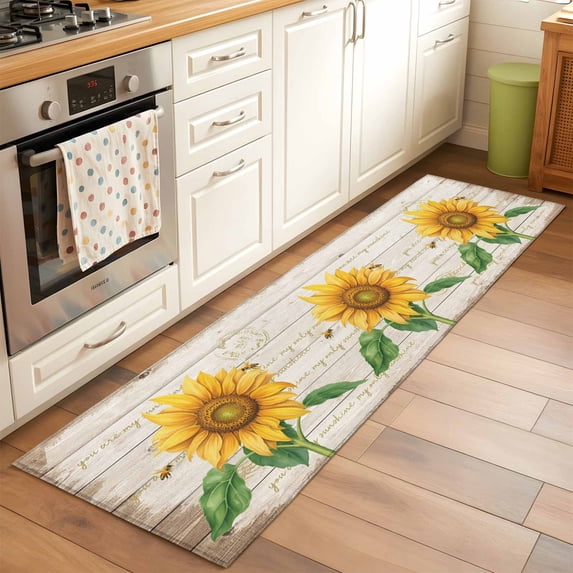 2'x6' Rug Runners for Hallways Kitchen, Sunflower Non Slip Entryway ...