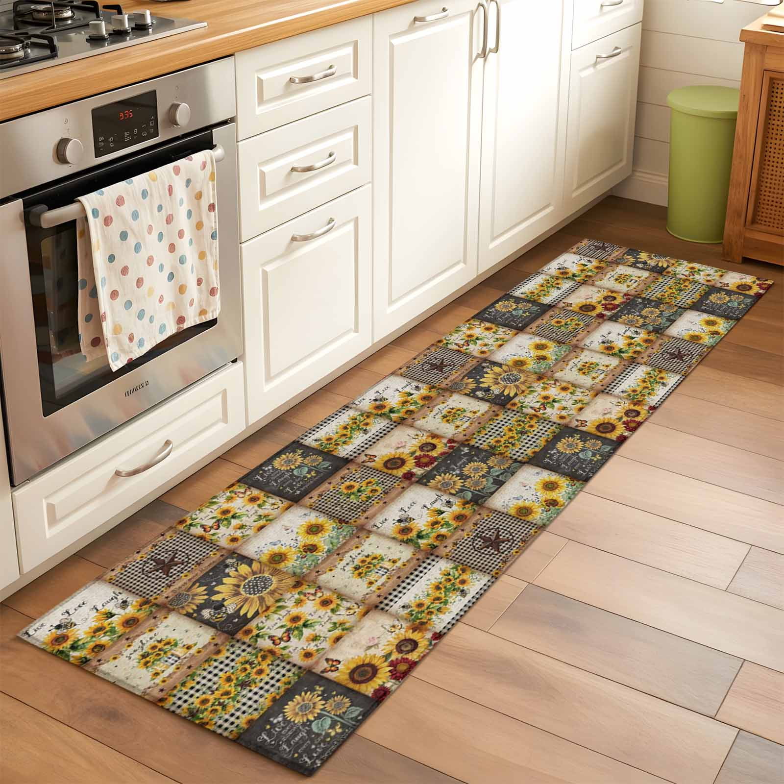 2'x6' Rug Runners for Hallways Kitchen, Sunflowers Non Slip Entryway ...