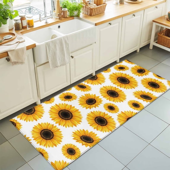2'x6' Rug Runners for Hallways Kitchen, Sunflowers Non Slip Entryway ...