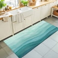 2'x6' Rug Runners for Hallways Kitchen, Teal Green Ombre Non Slip ...
