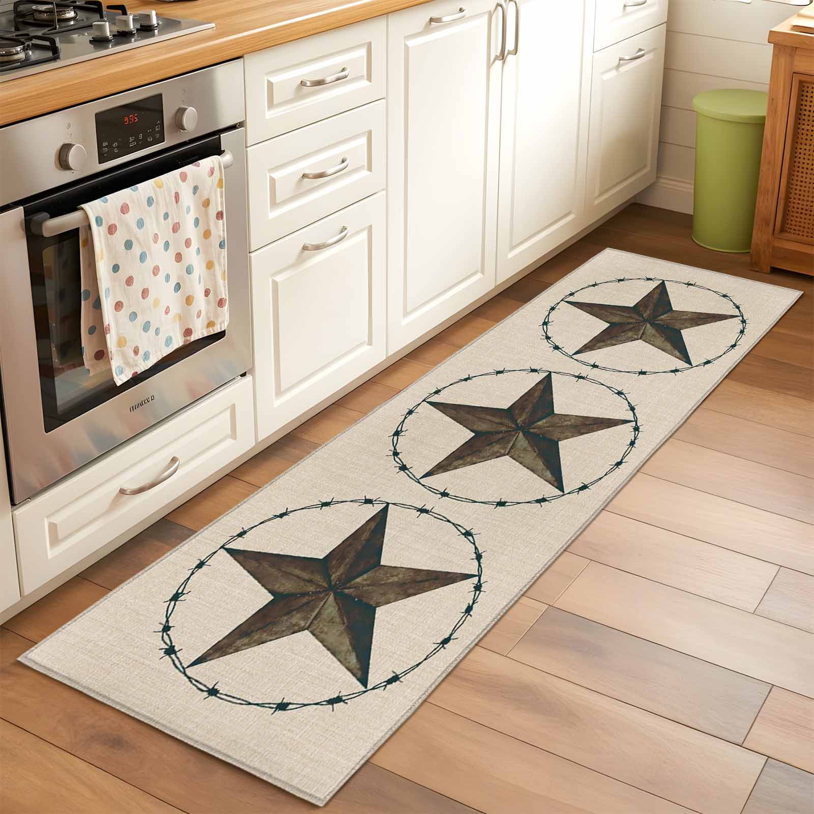2'x6' Rug Runners for Hallways Kitchen, Texas Star Rustic Non Slip ...