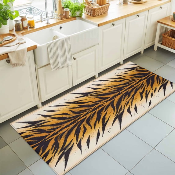 2'x6' Rug Runners for Hallways Kitchen, Tiger Stripe Non Slip Entryway ...