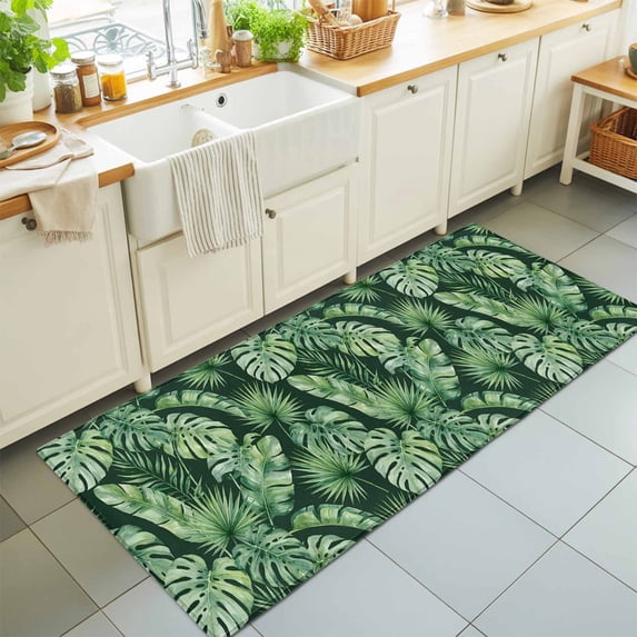 2'x6' Rug Runners for Hallways Kitchen, Tropical Botanical Non Slip ...