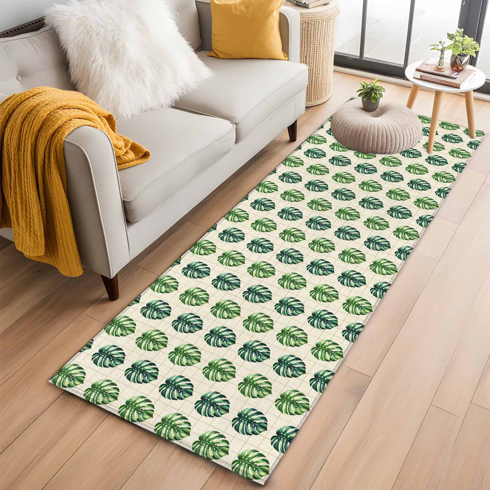 2'x6' Rug Runners for Hallways Kitchen, Tropical Leaf Non Slip Entryway ...