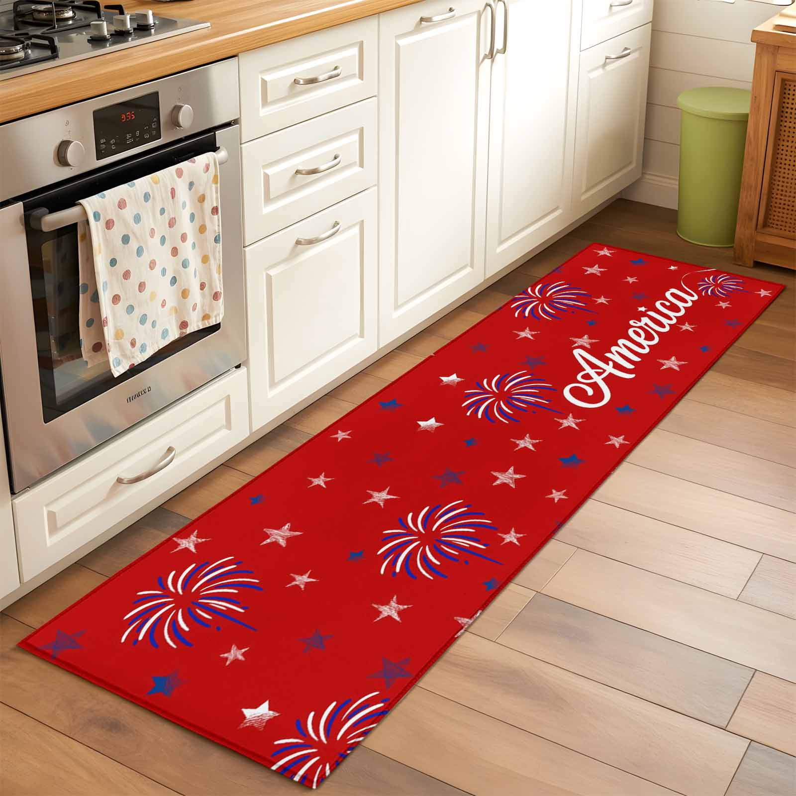 2'x6' Rug Runners for Hallways Kitchen, USA Independence Day Non Slip ...