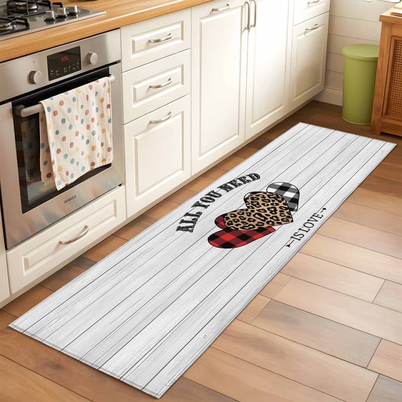 2'x6' Rug Runners for Hallways Kitchen, Valentine's Day Non Slip ...