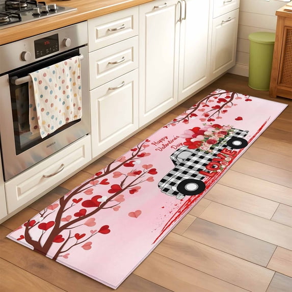 2'x6' Rug Runners for Hallways Kitchen, Valentine's Day Non Slip ...