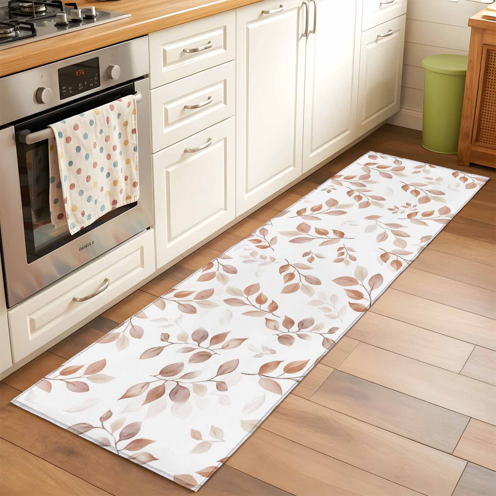 2'x6' Rug Runners for Hallways Kitchen, Vintage Leaf Non Slip Entryway ...