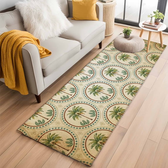 2'x6' Rug Runners for Hallways Kitchen, Vintage Palm Trees Non Slip ...