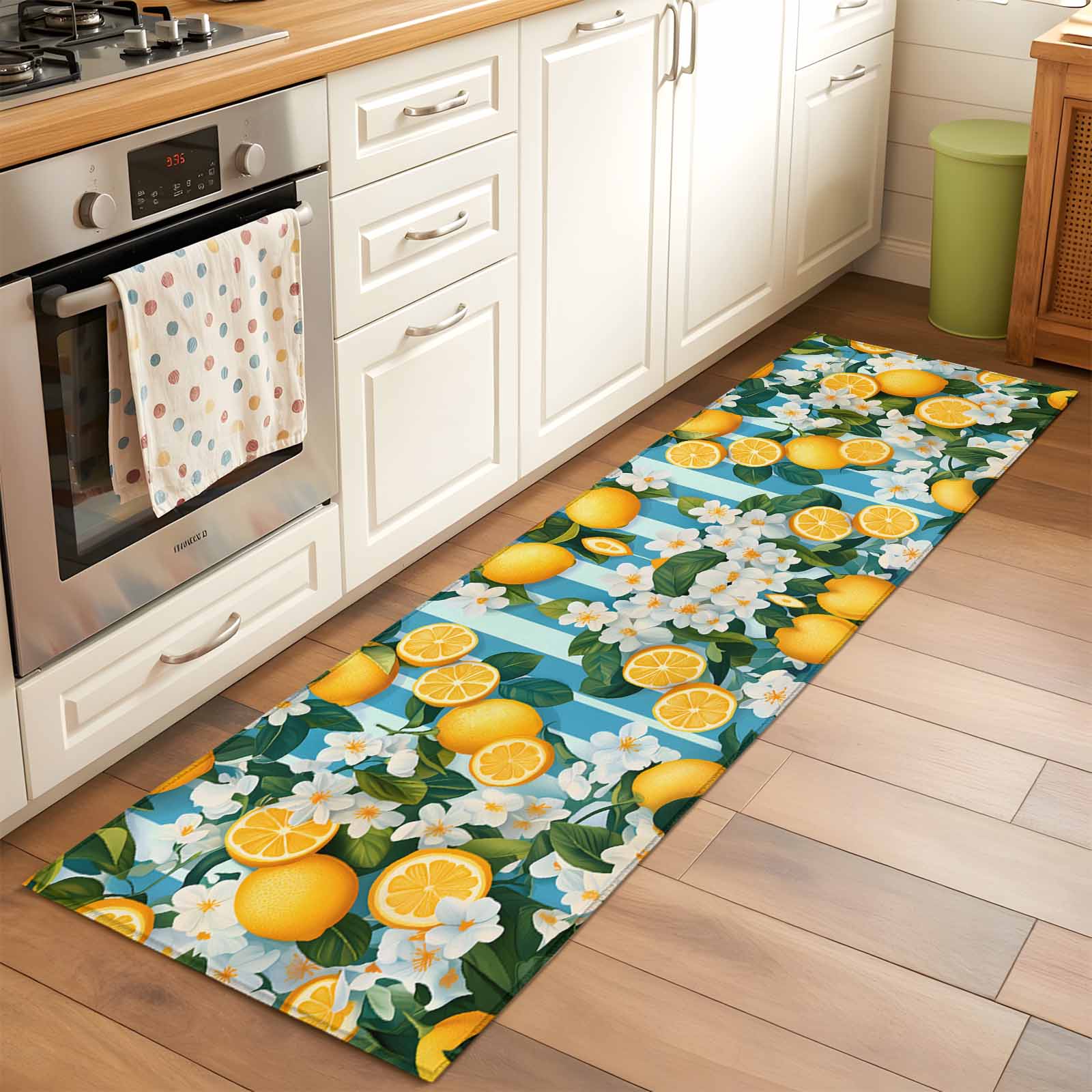 2'x6' Rug Runners for Hallways Kitchen, Yellow Lemon Non Slip Entryway ...