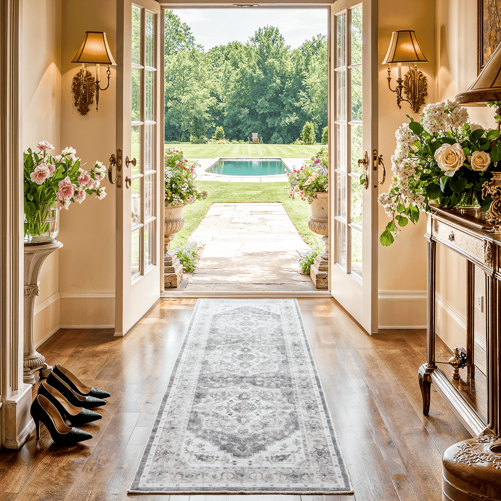 2'x6' Machine-washable Runner Rug for Kitchen, Stain Resistant Non-Shed ...