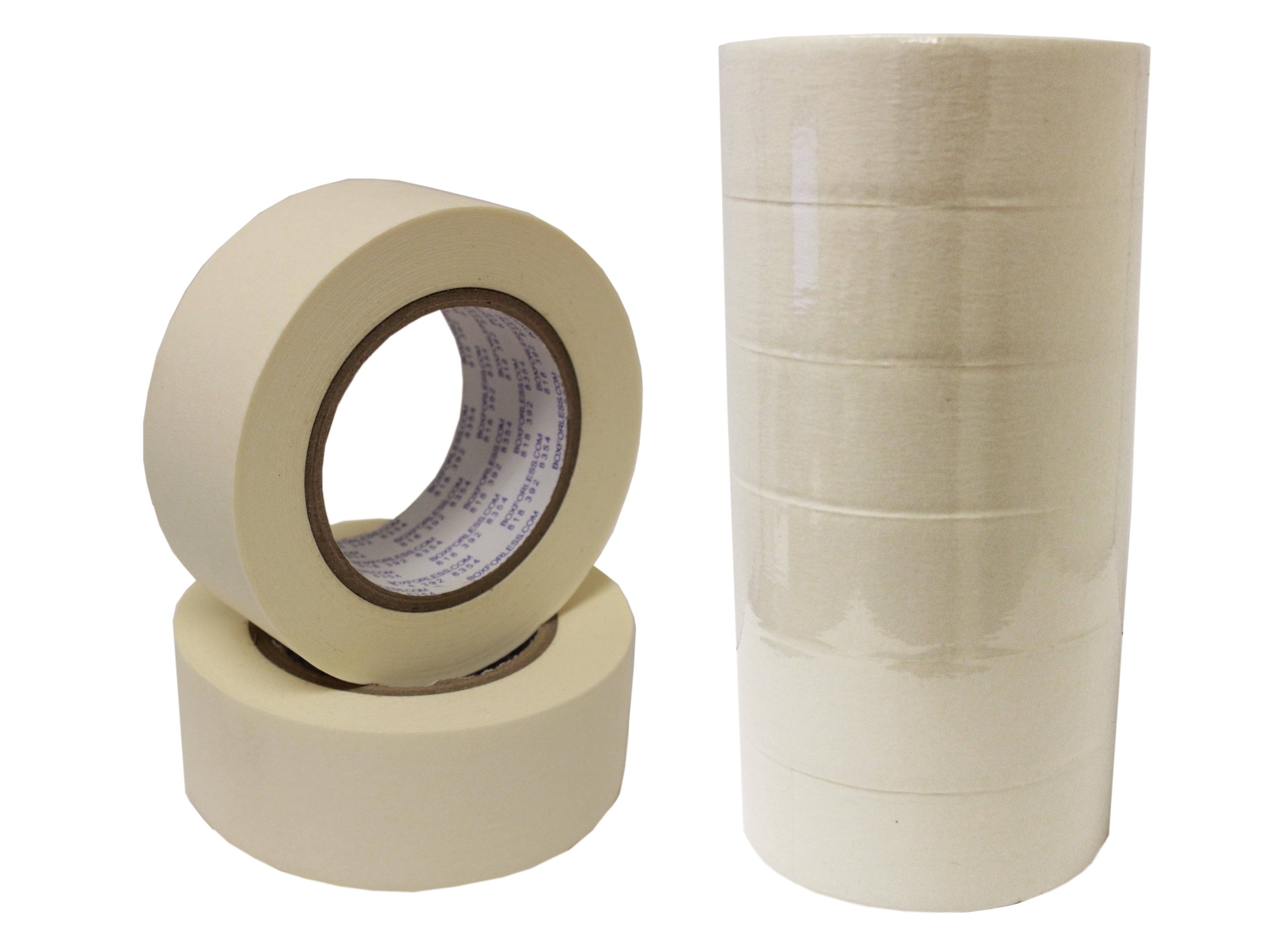 2"x60 yds White Masking Tape 4 Rolls General Purpose Beige Painter's ...