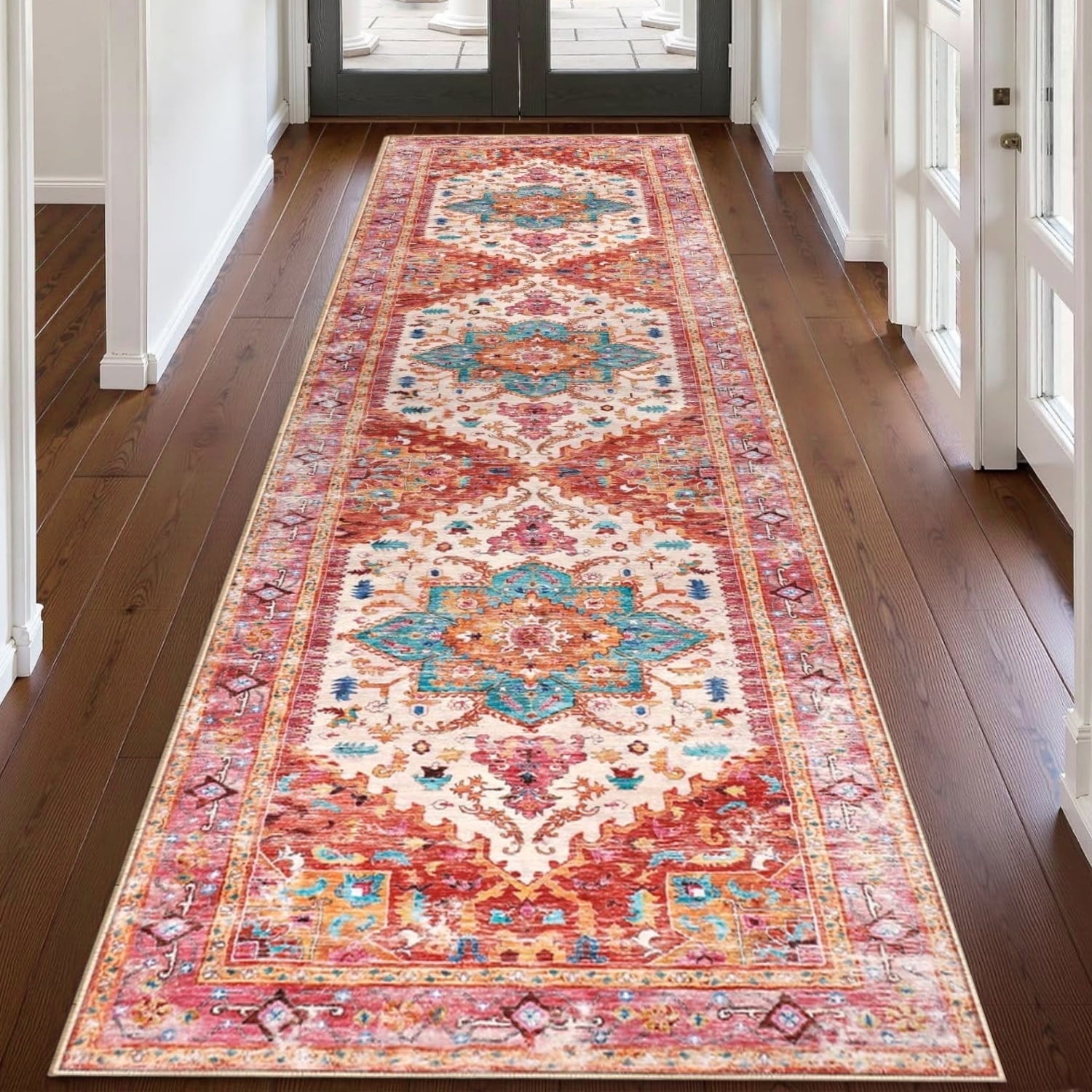 2'x8' Runner Rugs, Yamaziot Vintage Washable Hallway Rug Runner with ...