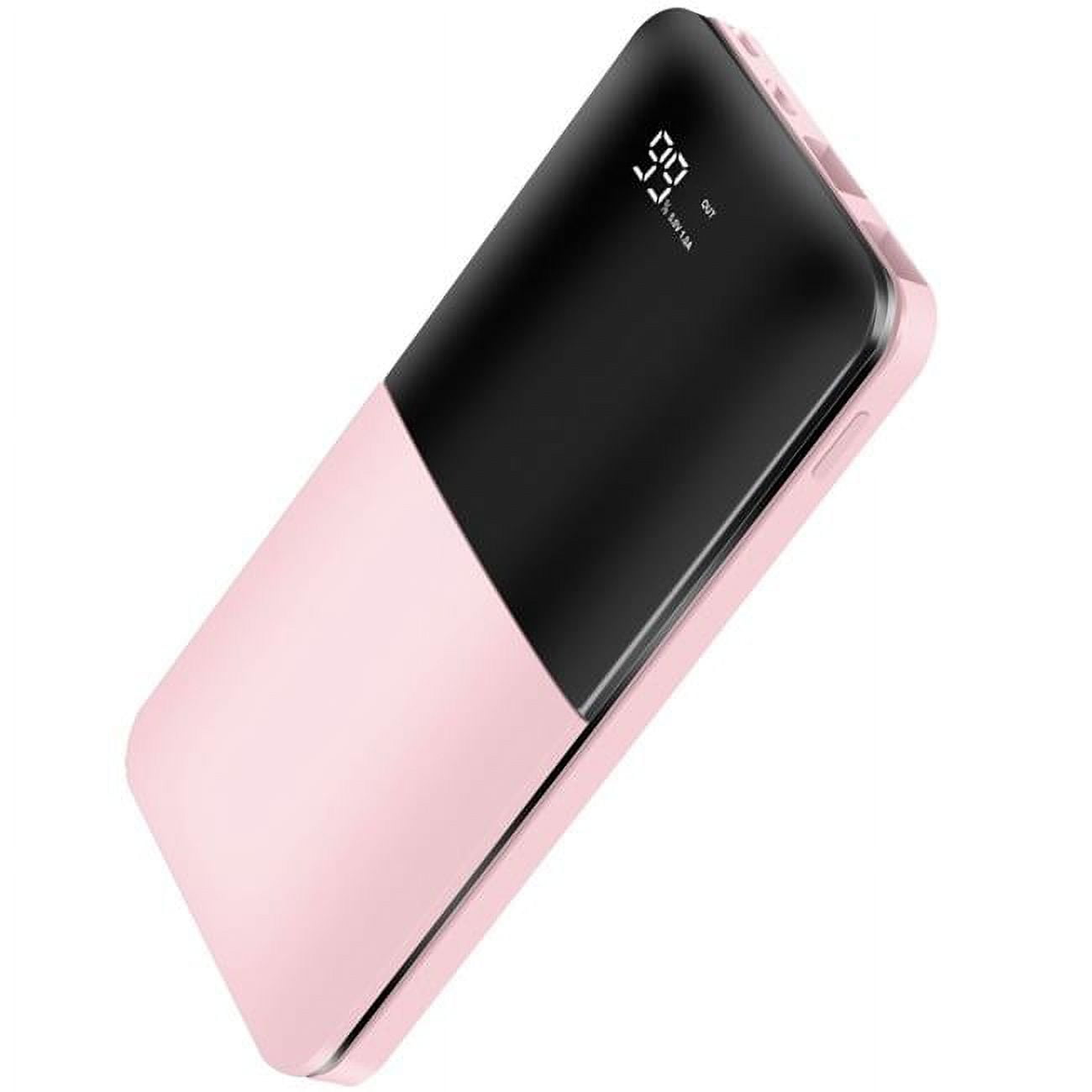20,000mAh Power Bank w/ Digital Display, Dual USB Ports - Pink ...