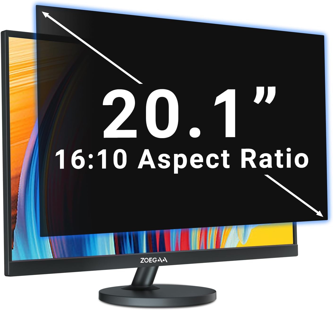 20.1 Inch 16:10 Computer Privacy Screen for Widescreen Monitor, 20.1 ...
