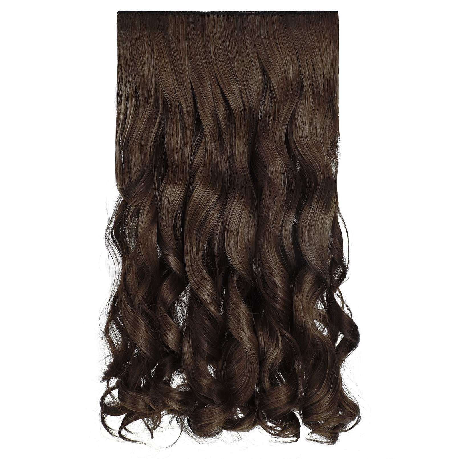 20" 1-Pack 3/4 Full Head Curly Wave Clips in On Synthetic Hair ...