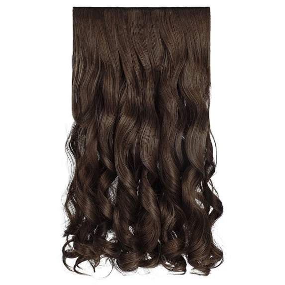 20" 1-Pack 3/4 Full Head Curly Wave Clips in On Synthetic Hair ...