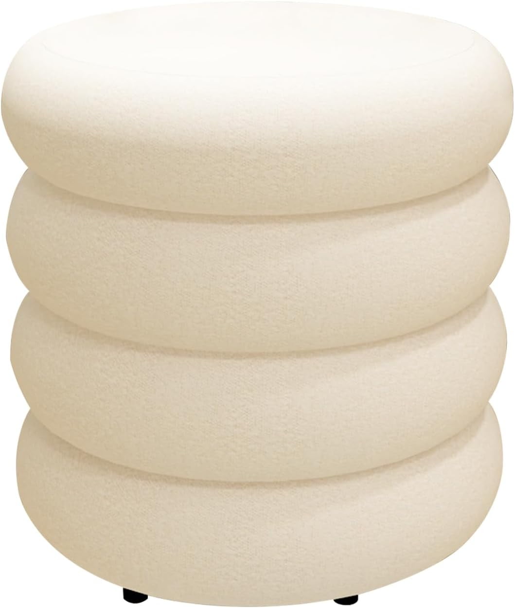 20.1'' Round Storage Ottoman, Round Foot Rest Stool with Storage, 300 ...