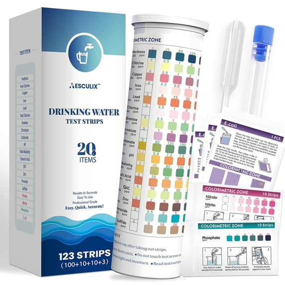 20 in 1 Water Tester for Drinking Water, Well Water Testing Kit ...
