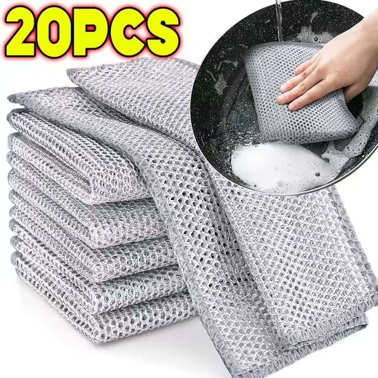 20//10/5pcs Magic Cleaning Cloth Thickened Metal Steel Wire Rags ...