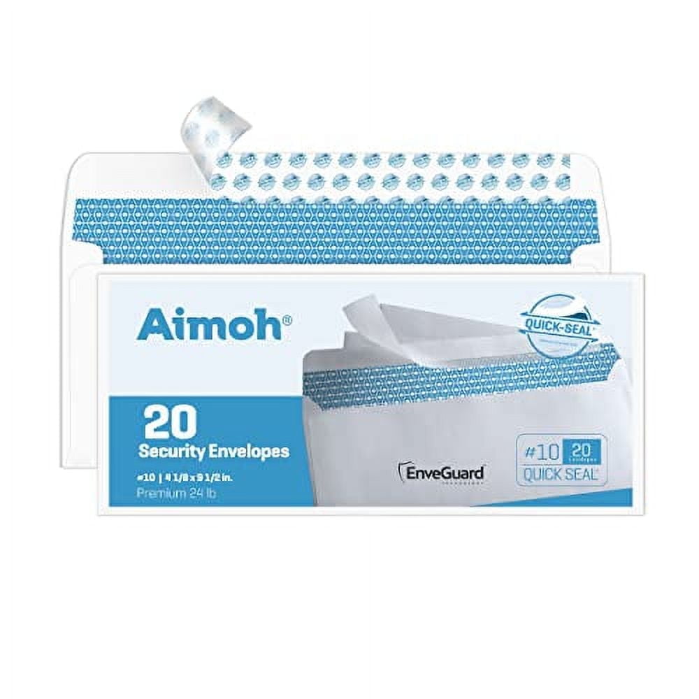 20 #10 Security Tinted Self-Seal Envelopes - No Window, EnveGuard, Size ...