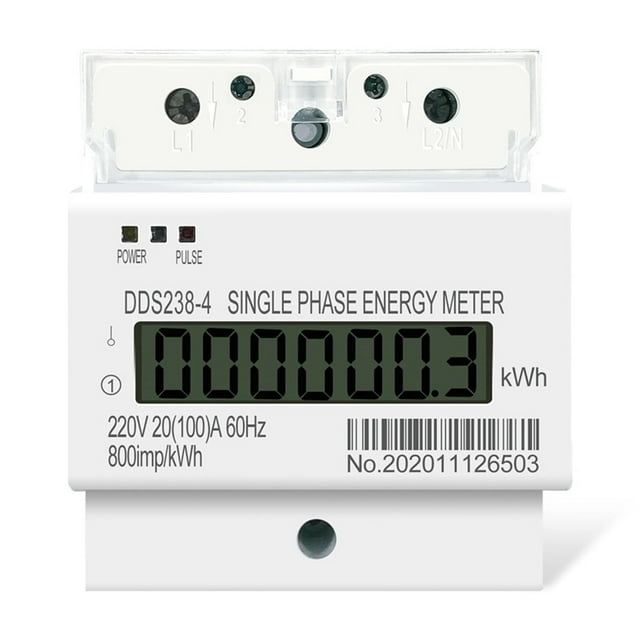 20(100)A 60HZ Single Phase Din Rail KWH Watt Hour Din-rail Energy Meter ... 20(100)A 60HZ Single Phase Din Rail KWH Watt Hour Din-rail Energy Meter ...