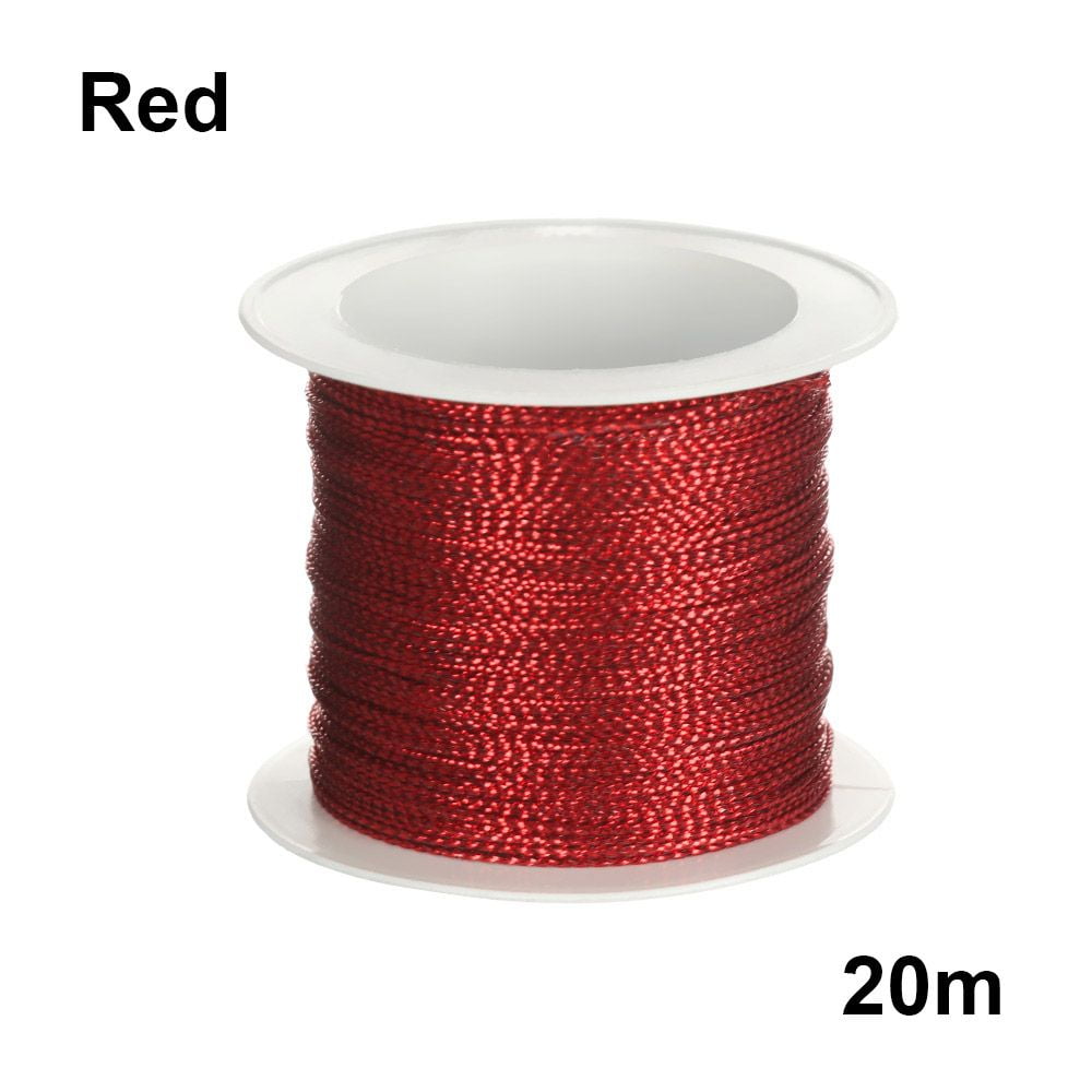 20/100 Meters DIY Tying Rope Gift Box Decor Tag Line Metallic Cord ...