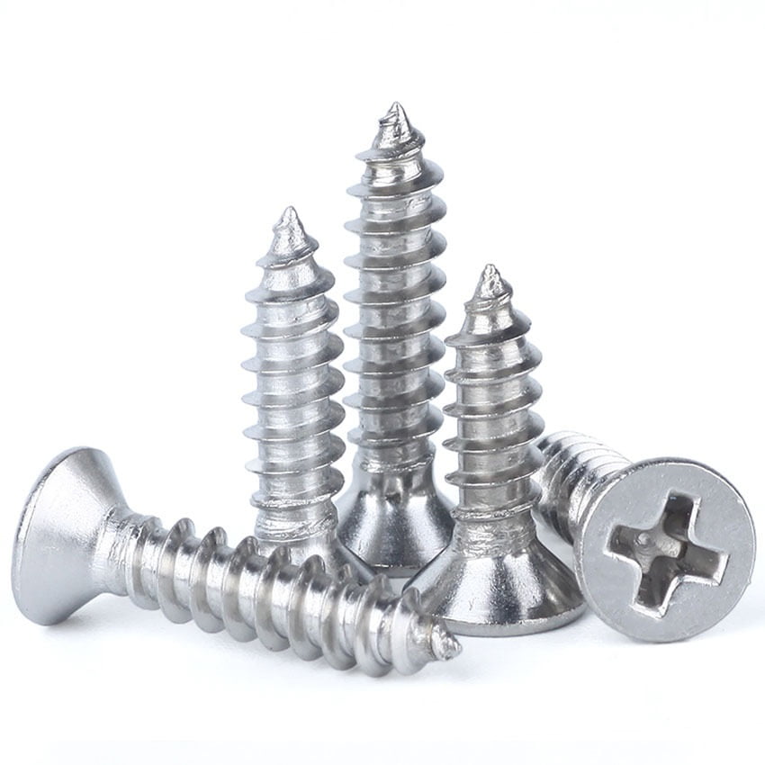 20-100Pcs 316 Stainless Steel Phillips Countersunk Head Self-tapping ...