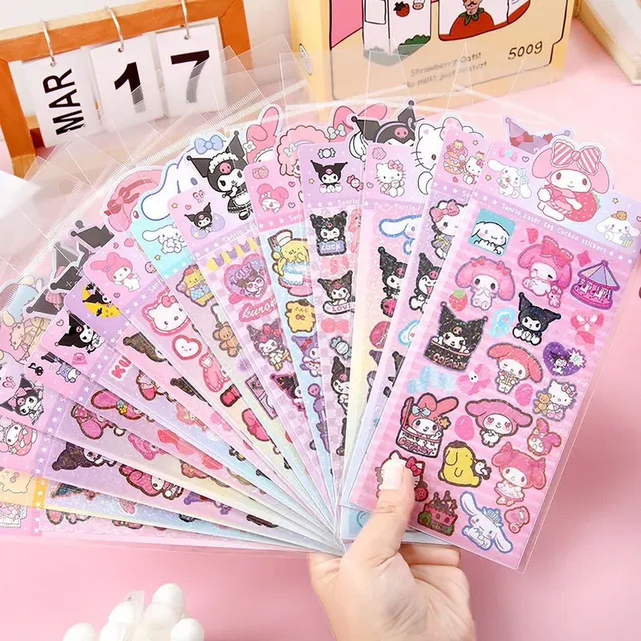 20 100pcs Sanrio Sticker Cute Hello Kitty Cinnamoroll Kuromi My Melody