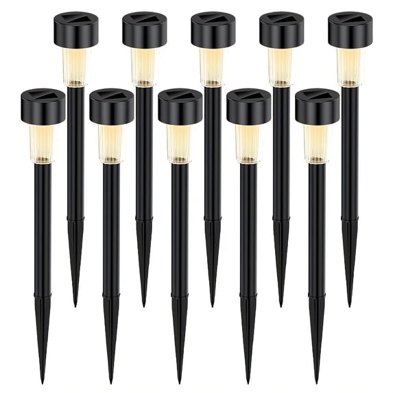 20/10Pcs IP55 Stainless Steel Solar LED Lights, USB Rechargeable 700mAh ...