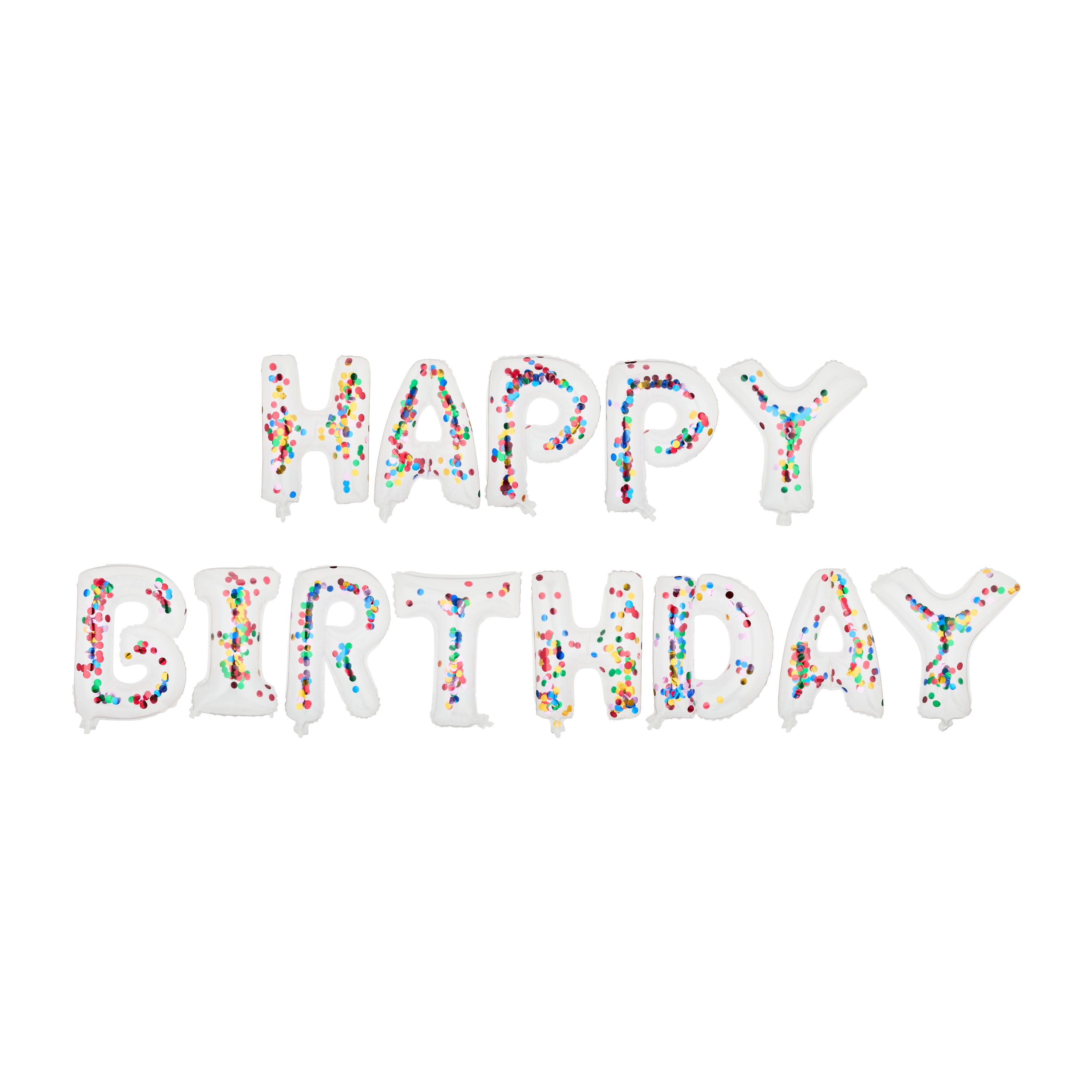 Way To Celebrate Multi-Color Happy Birthday Confetti Foil Balloon ...