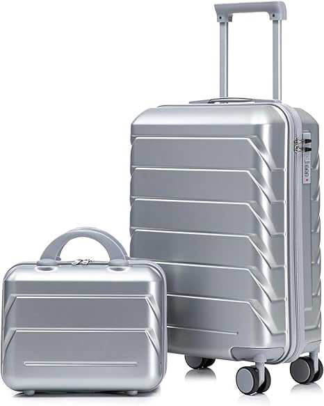 20/14 Inch Hardside Luggage, Lightweight Durable Suitcases with Spinner ...