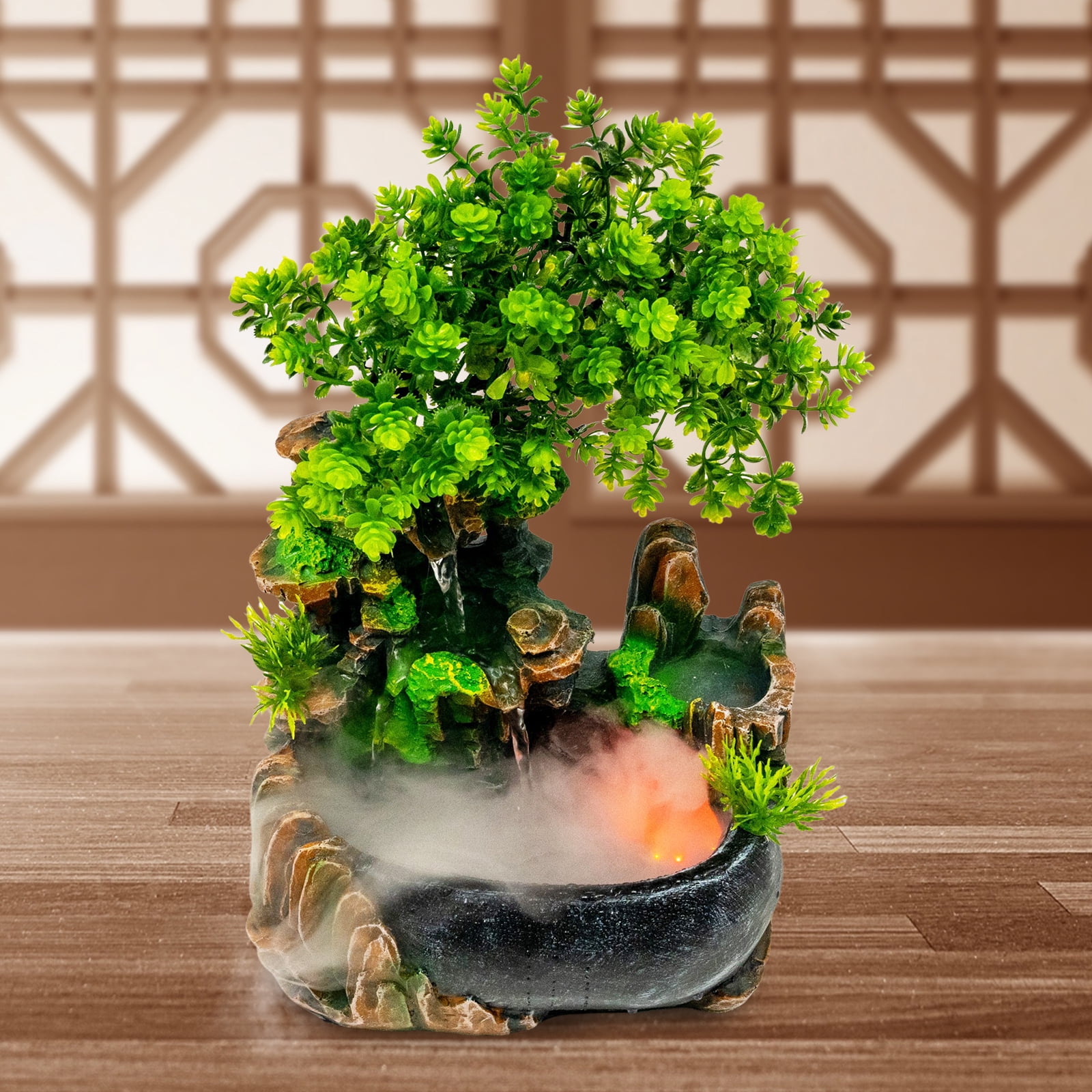 20*15*28cm Waterfall Bonsai, Bonsai Tabletop Fountain Rockery Ornament ...