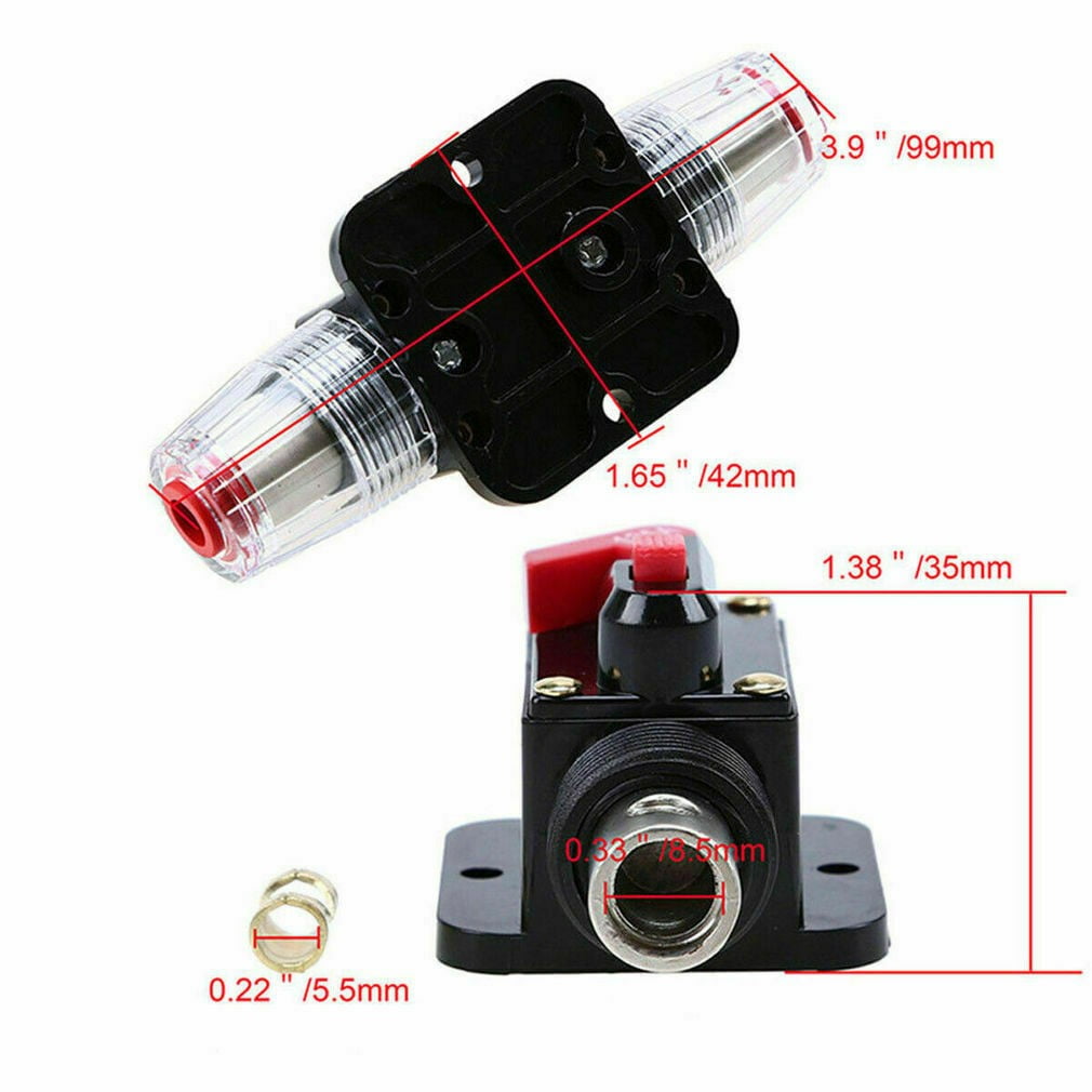 20-150Amp Trip 12V Dc Car Audio Solar Energy Inline Circuit Breaker ...