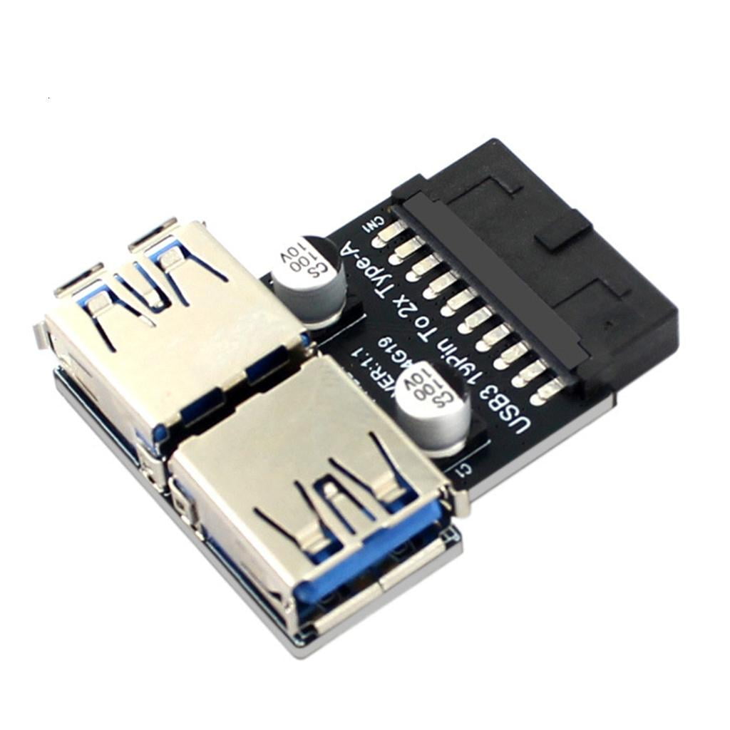 20/19Pin Motherboards to Double USB3.0 A Type Female Adapter Connectors ...