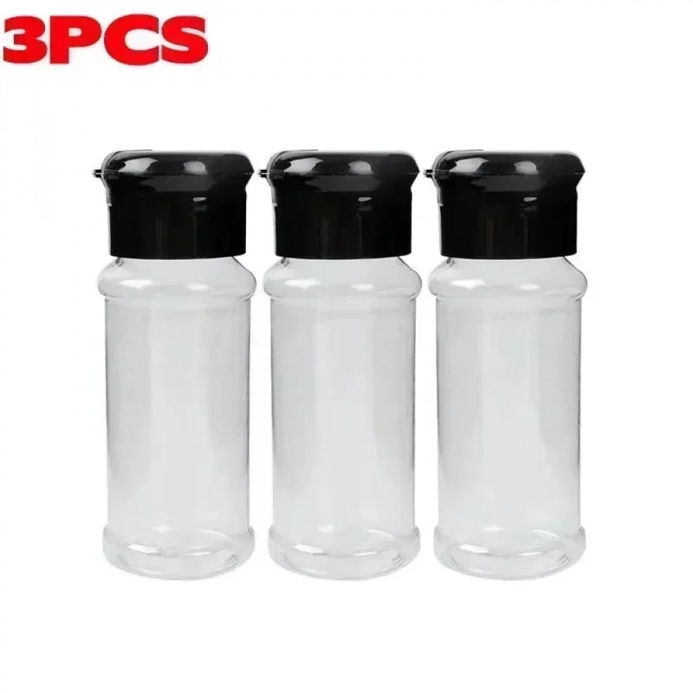 20/1PCS Clear Plastic Spice Bottle Salt Pepper Shaker Seasoning Jars ...