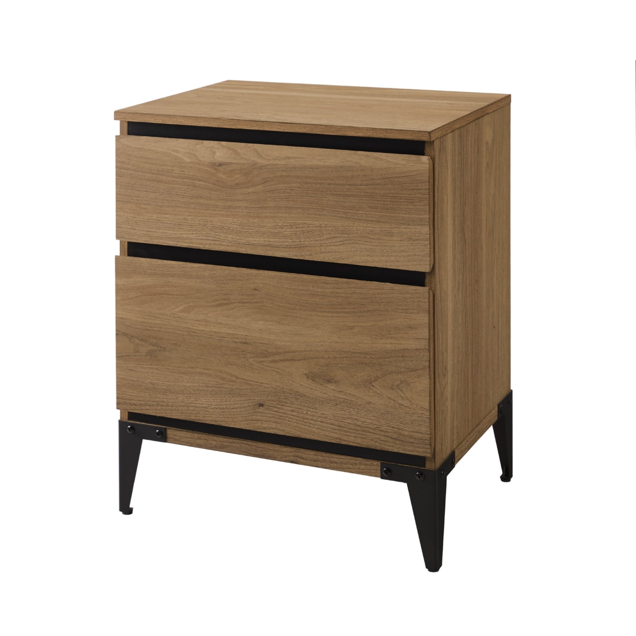 20" 2-Drawer Urban Side Table - English Oak - Walmart.com