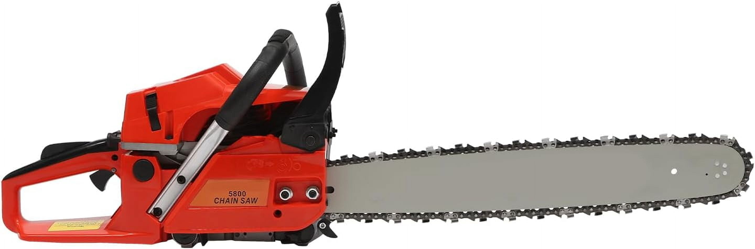 20'' 2-Stroke Cordless Gas Chainsaw Commercial Logging Saw Red 58cc ...