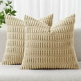 20×20 Inch Decorative Throw Pillow Cover Set, Soft Plush Fabric ...