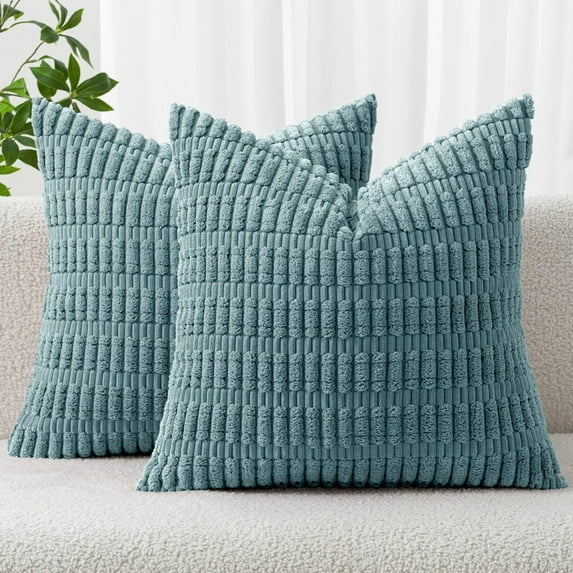 20×20 Inch Decorative Throw Pillow Cover Set, Soft Plush Fabric ...