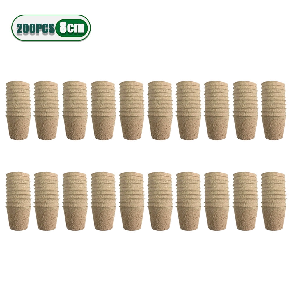20-200PCS 3.15 Inch Peat Pots for Seedling Outdoor Garden Germination ...